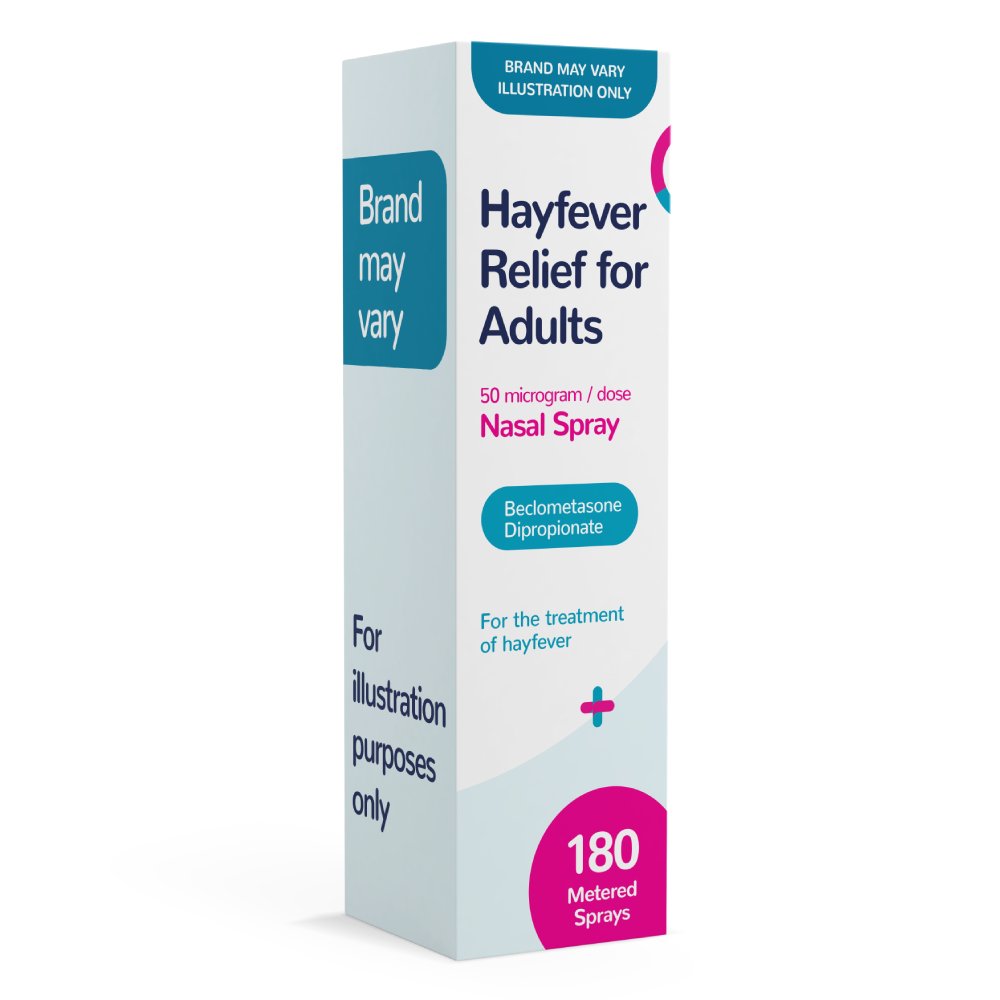 Beclometasone Hay Fever Relief Nasal Spray - 180 Dose (Brand may vary)