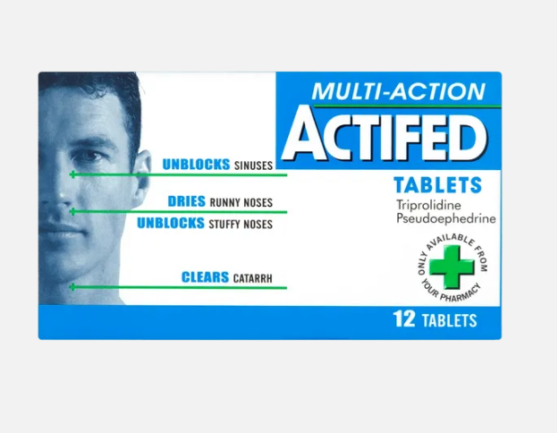 Actifed Multi Action Tablets Pack of 12
