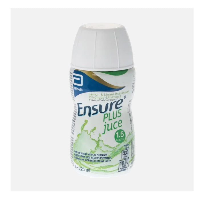 Ensure Plus Juce Lemon & Lime 220ml (12 x Bottles)