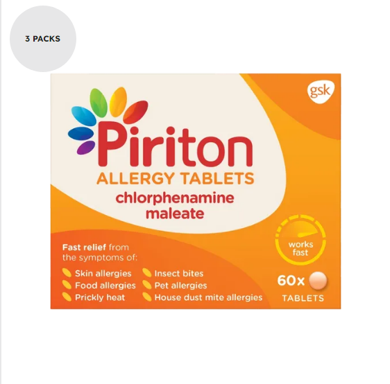 Piriton Allergy tablets - 60 tablets | Online Pharmacy 4U