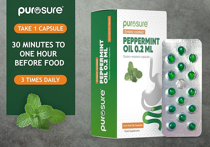 Buy Peppermint Oil for IBS Relief – 84 Capsules