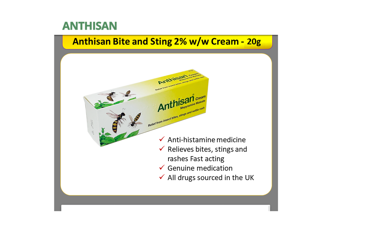 Anthisan Cream 2% (20g) - Relief for Insect Bites and Stings
