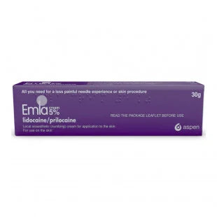 Emla Cream 5% 30g – Local Anesthetic for Pain Relief