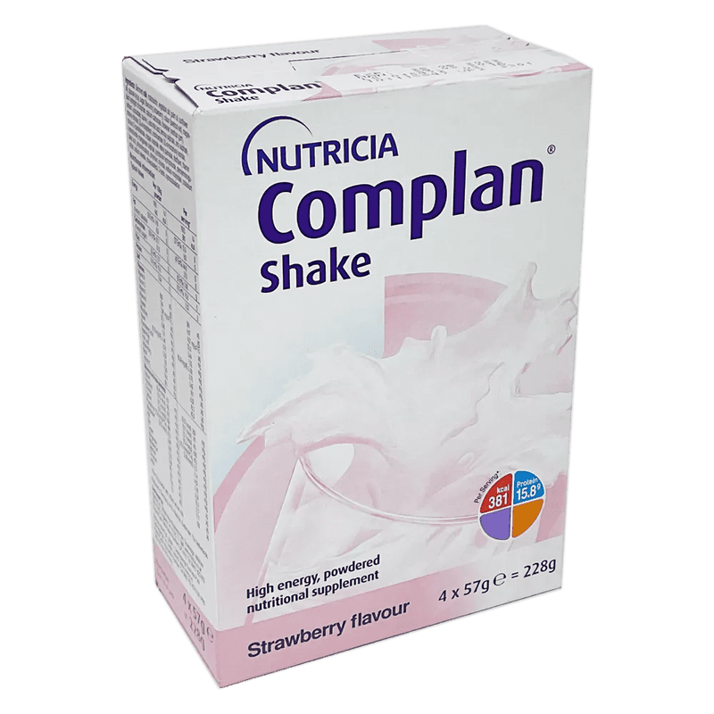 Nutricia Complan Shake Sachets Stawberry Flavour 4x 57g