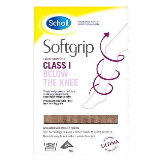 Scholl Softgrip Class 1 - Below the Knee Open Toe - Compression Hosier