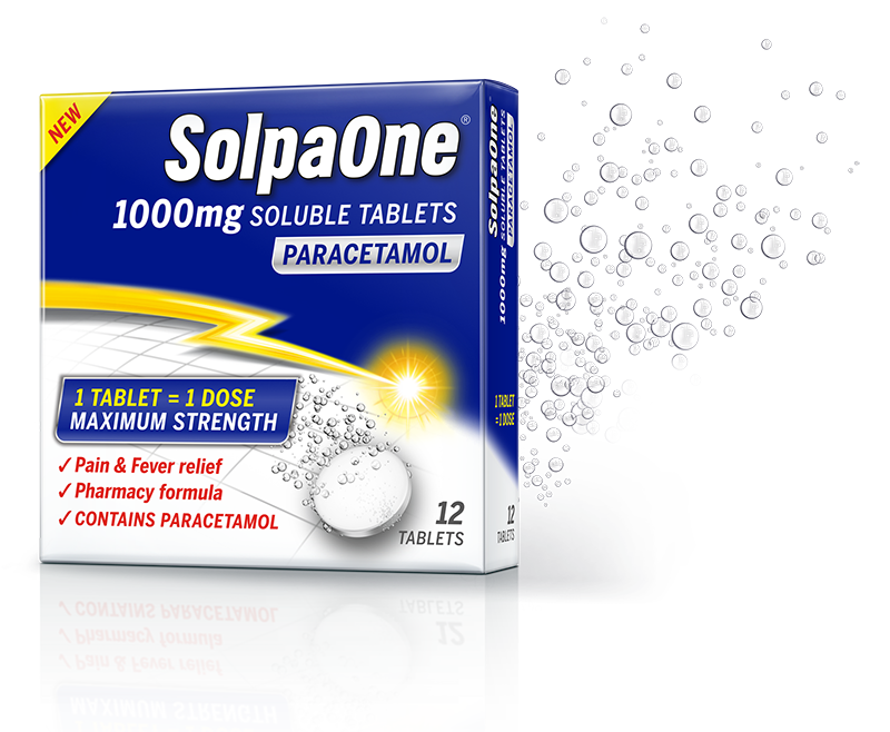 Solpaone 1000mg Max Strength Paracetamol – 12 Tablets For Pain