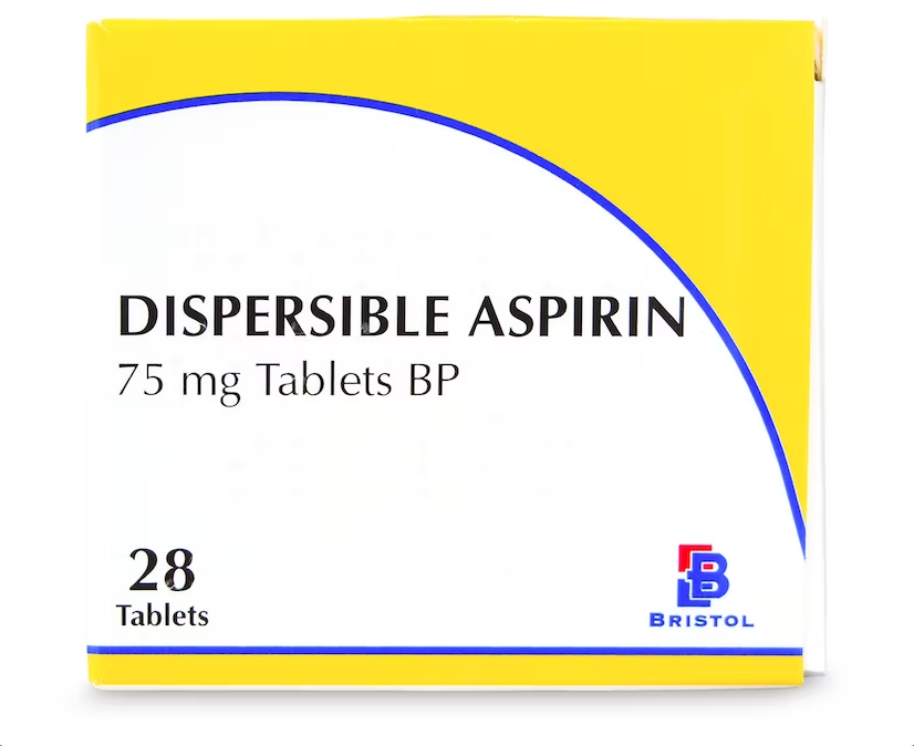 Bristol Dispersible 75mg Aspirin 28 Tablets - Pain Relief