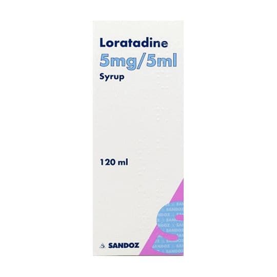 Loratadine 5mg/5ml Syrup 100ml (Brand may vary)