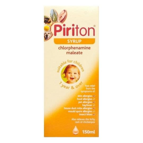 Piriton Syrup 2mg/5ml – Allergy Relief for Children and Adults