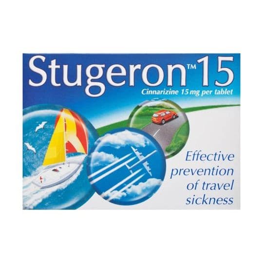 Stugeron 15mg Tablets (Cinnarizine) - 15 Count